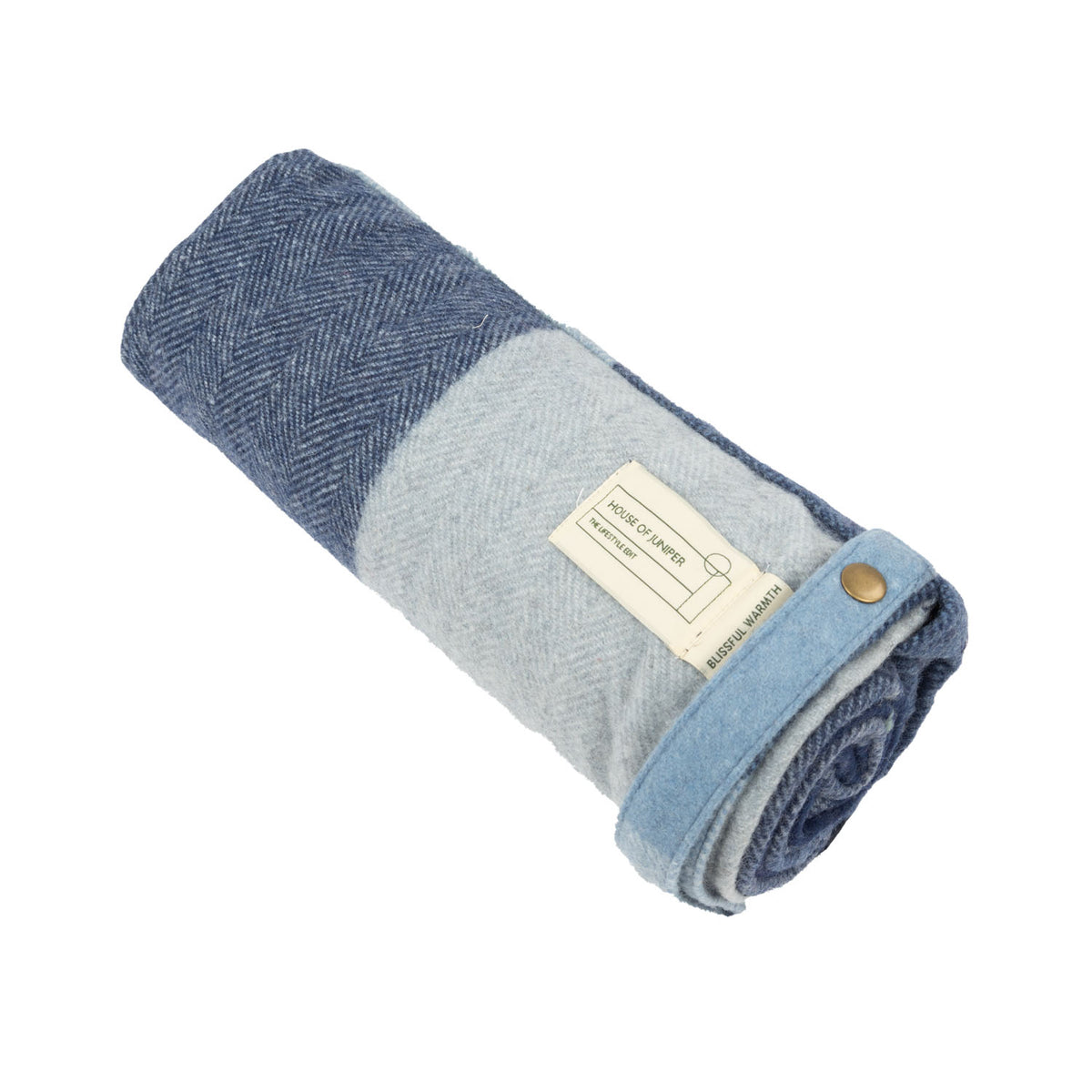 Block Check Foldaway Blanket Light Blue | Heritage of Scotland ...