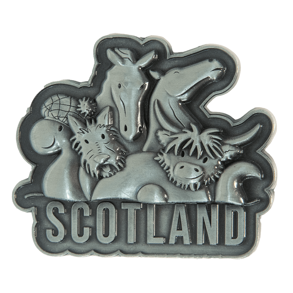 Brushed Metal Scotland Magnet – Puffin, Nessie, Coo, Collage & More ...