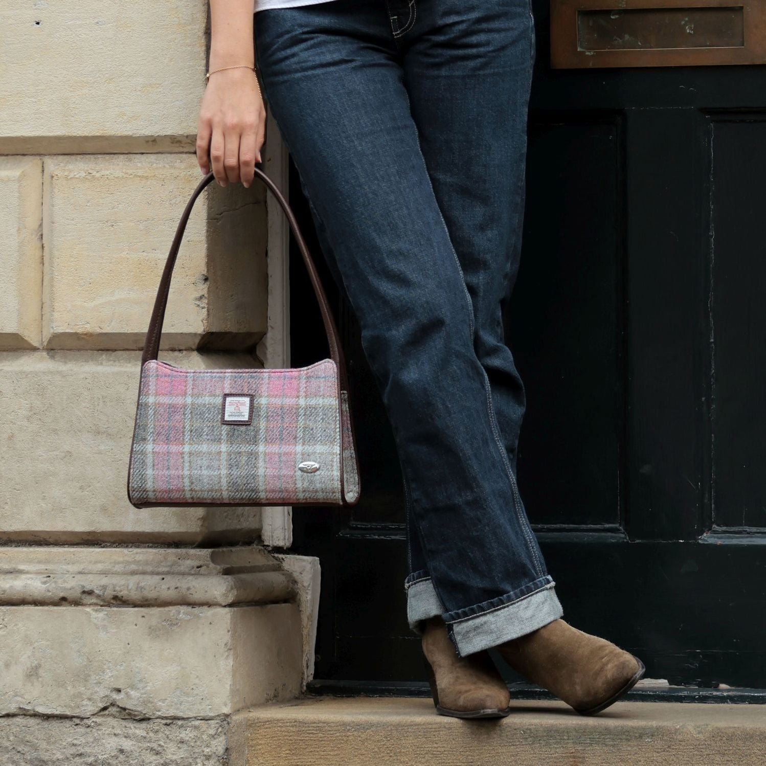 Harris Tweed Fiddich Small Handbag - Classic Tweed Shoulder Handbag ...
