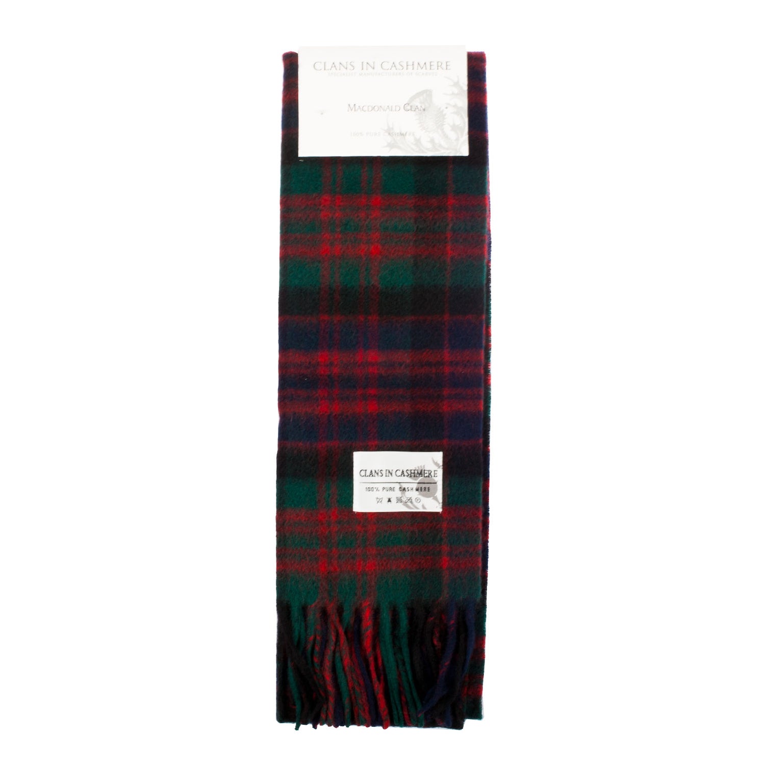 Cashmere Scottish Tartan Clan Scarf MACDONALD CLAN | Heritage of Scot ...