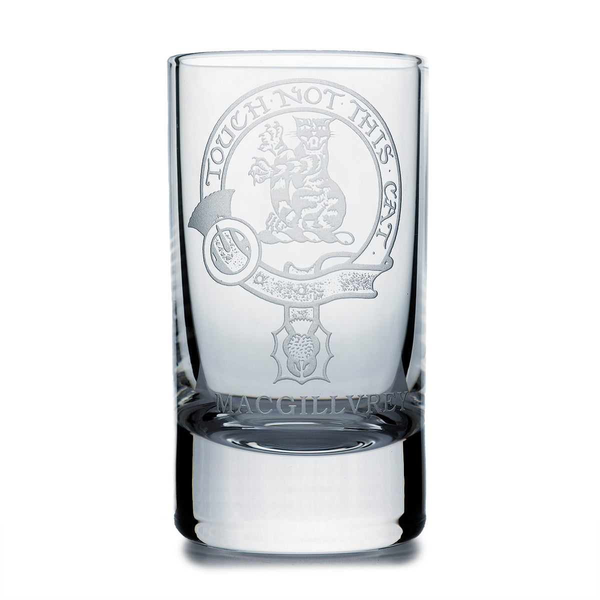 Collins Crystal Clan Shot Glass Macgillivray | Heritage of Scotland ...
