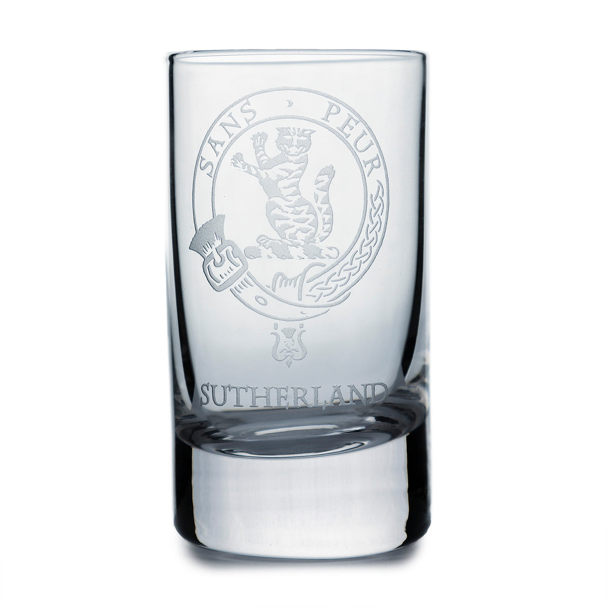Collins Crystal Clan Shot Glass Sutherland | Heritage of Scotland ...