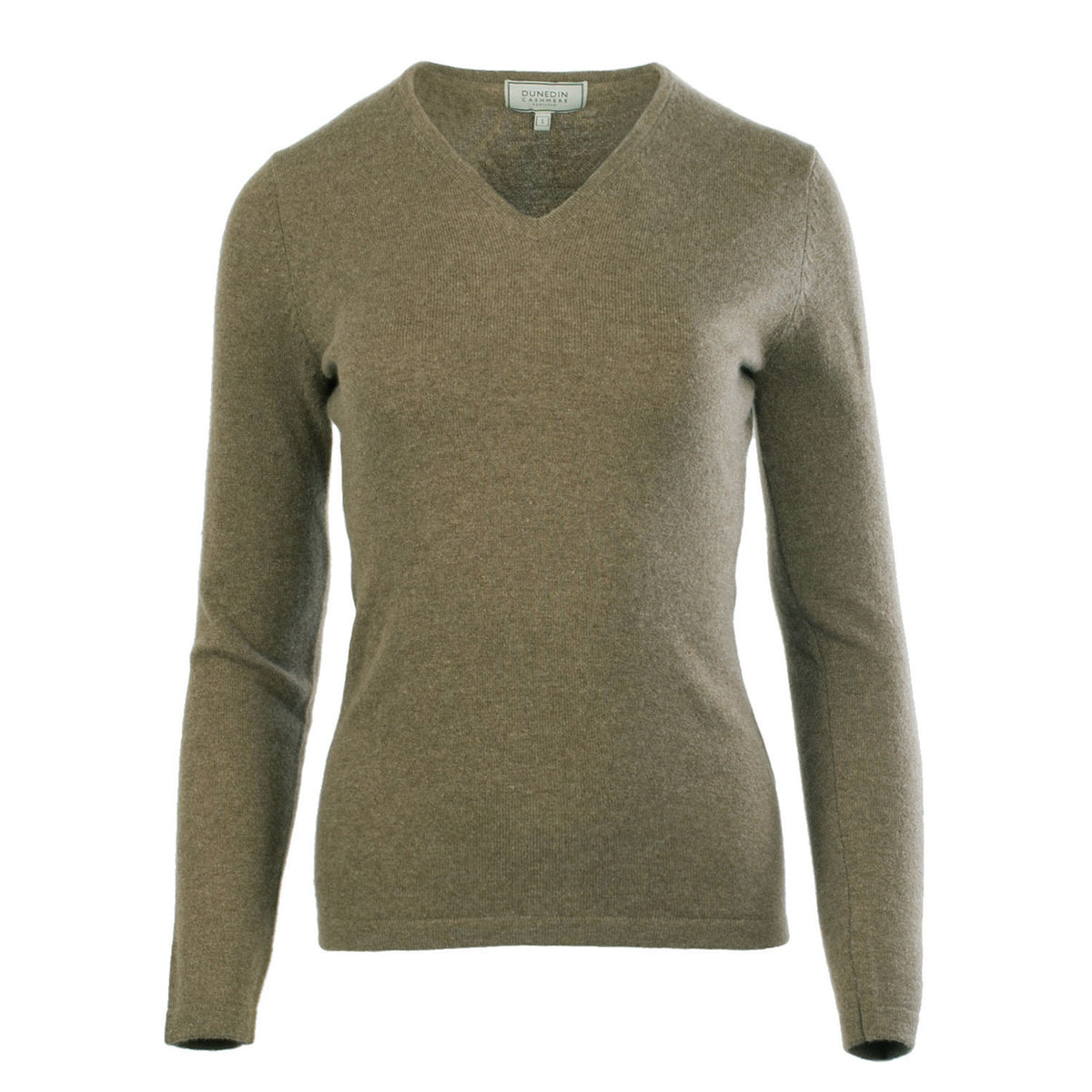 Dunedin Cashmere Women’s 100% Cashmere V-Neck Jumper – Olive | Heritage ...